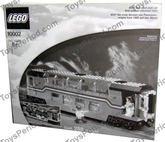 LEGO 10002 Railroad Club Car Instructions and Parts List