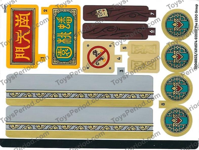LEGO Sets with Part 80039stk02 Sticker Sheet for Set 80039, Sheet 2 ...