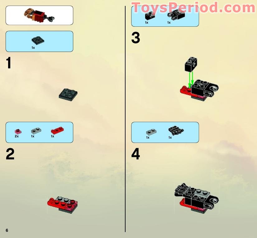 LEGO 9448 Samurai Mech Instructions and Parts List