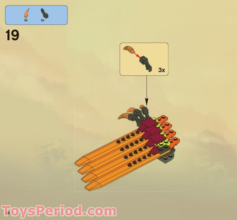 LEGO 2507 Fire Temple Instructions and Parts List