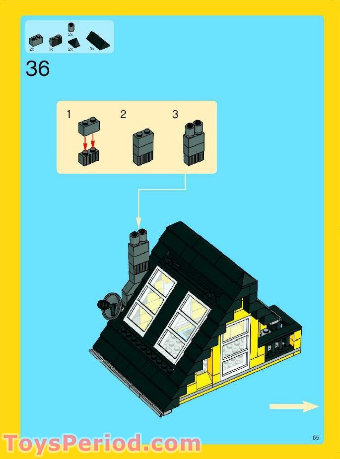 LEGO 4996 Beach House Instructions and Parts List