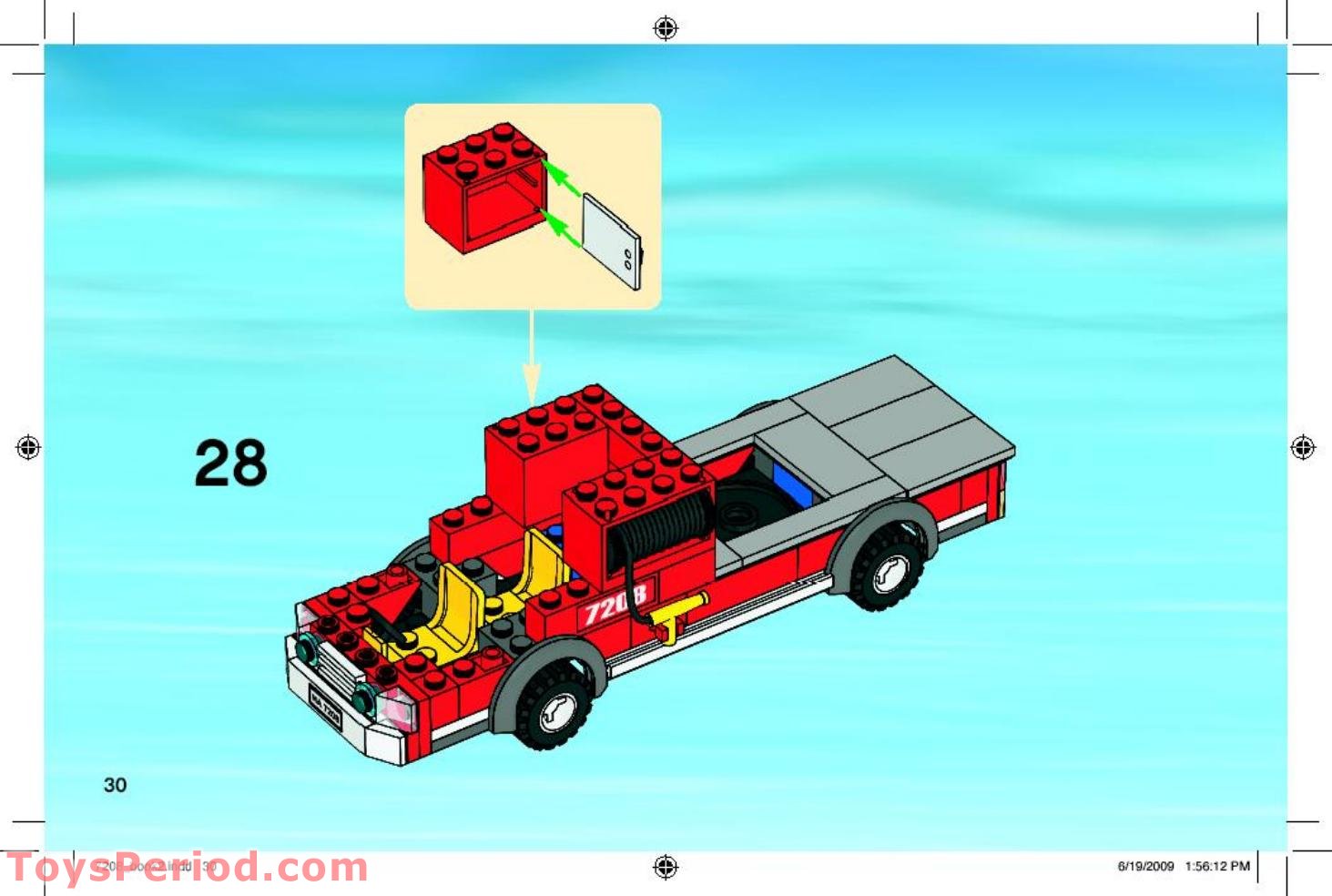LEGO 7208 Fire Station Instructions and Parts List