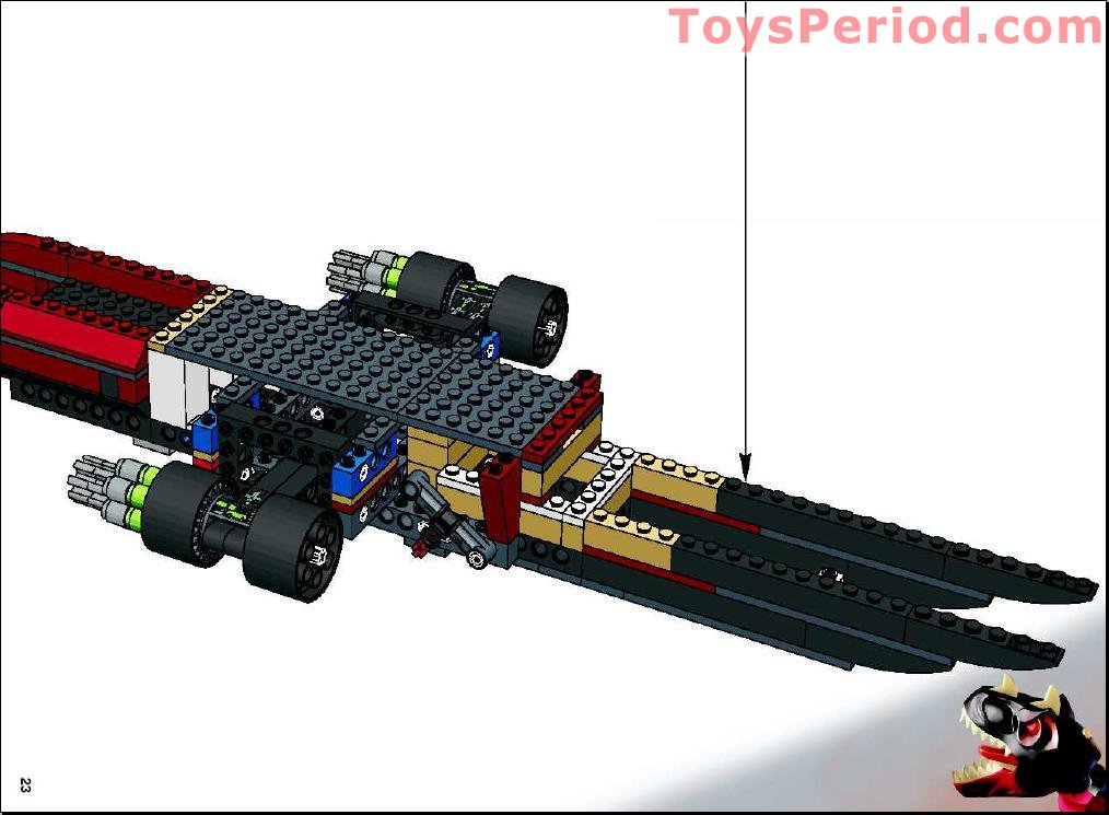 LEGO 7477 T1 Typhoon vs. T-Rex Instructions and Parts List