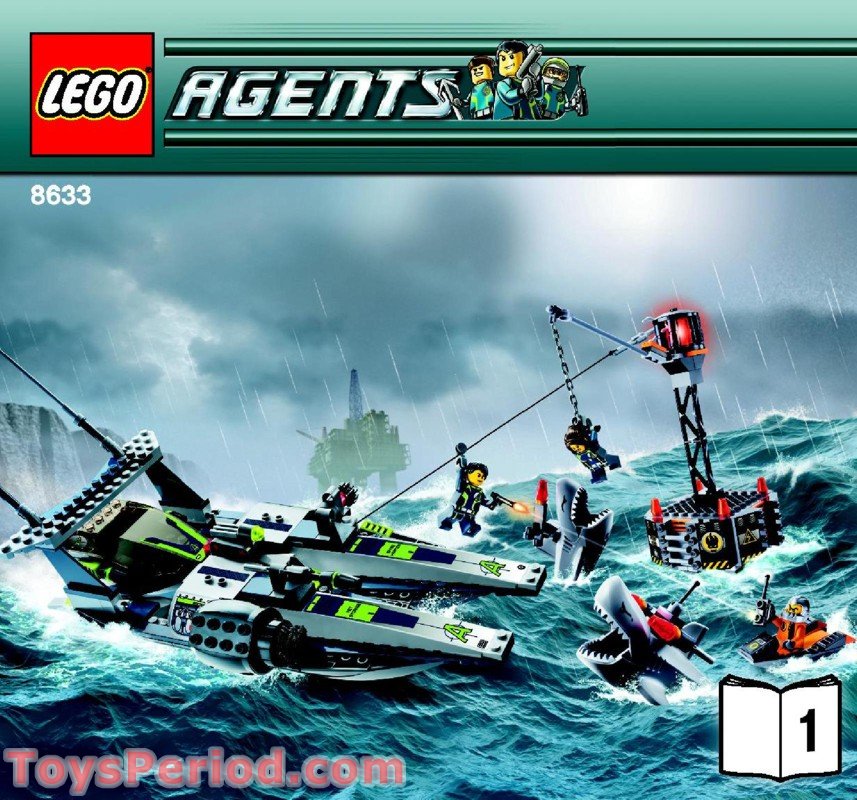 LEGO 8633 Mission 4: Speedboat Rescue Instructions and Parts List