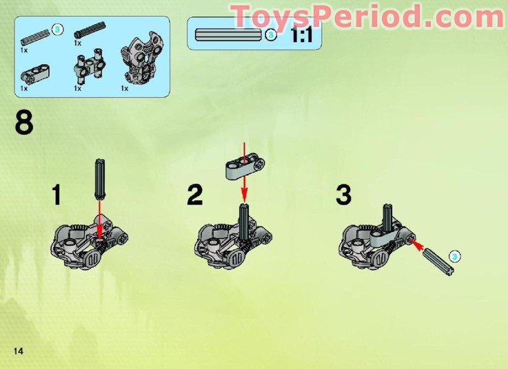 LEGO 8688 Toa Gali Instructions and Parts List