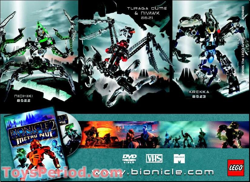 LEGO 8739 Toa Hordika Onewa Instructions and Parts List