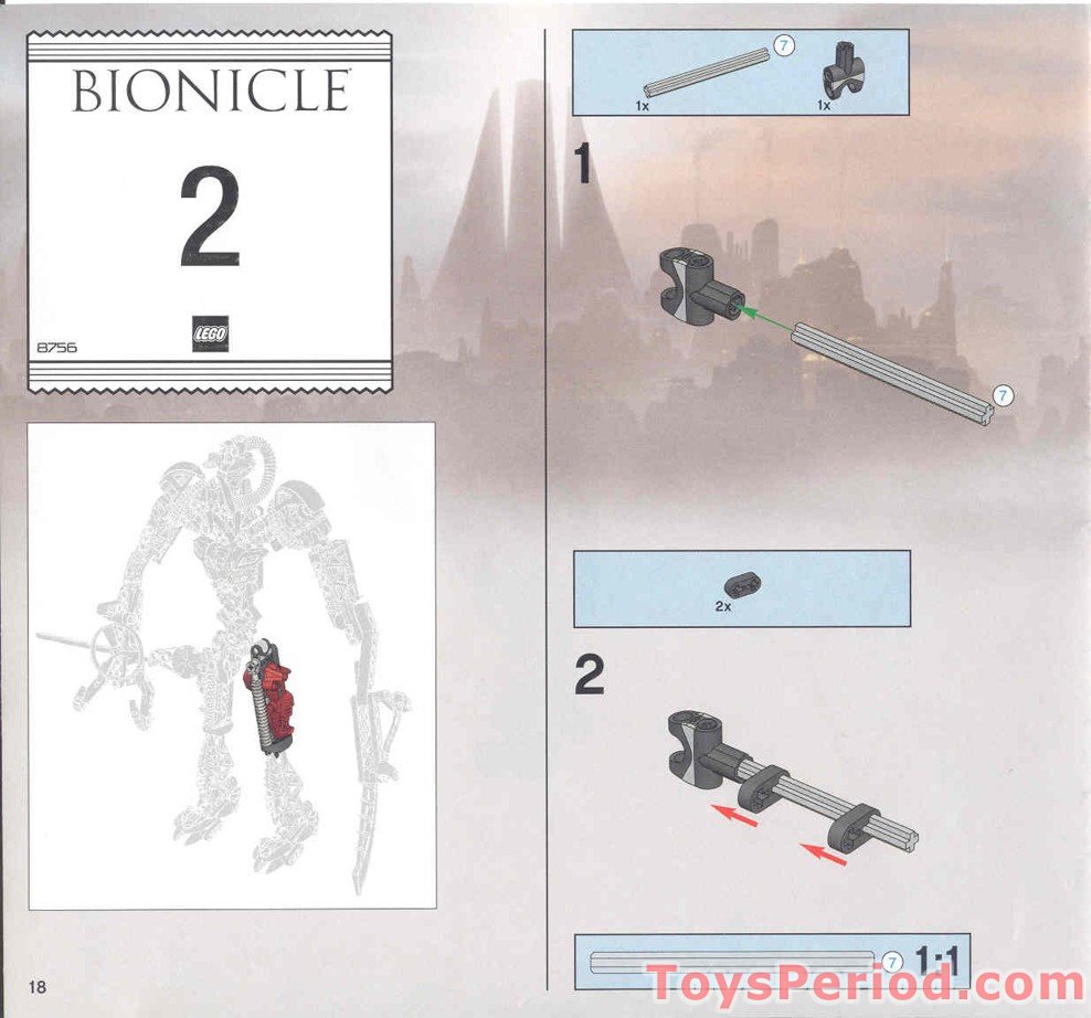 LEGO 8756 Sidorak Instructions and Parts List