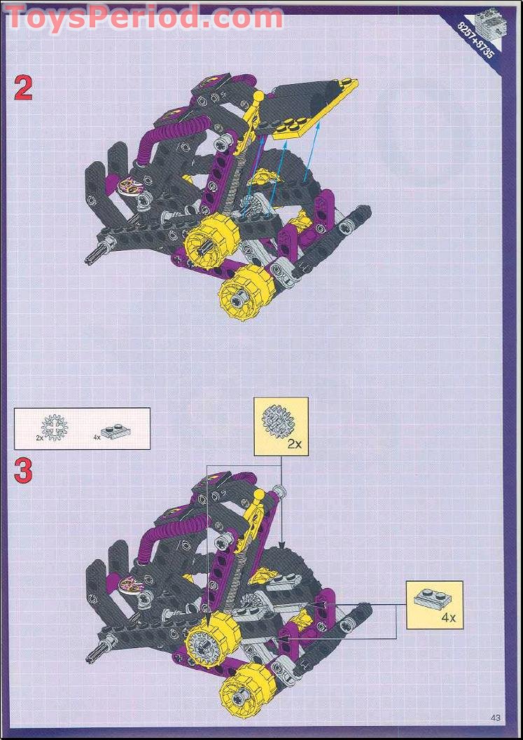LEGO 8257 Cyber Strikers Instructions and Parts List