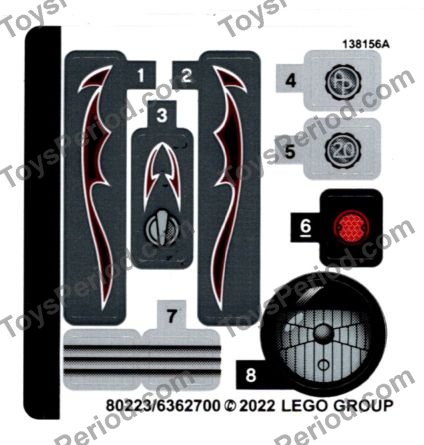 LEGO Sets with Part 42132stk01 Sticker Sheet for Set 42132 - (80223/ ...