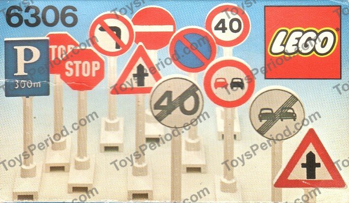 Town Theme Sets - LEGO 6306 Road Signs Classic Town Supplemental Set ...