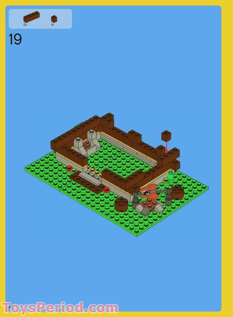 LEGO 5766 Log Cabin Instructions and Parts List