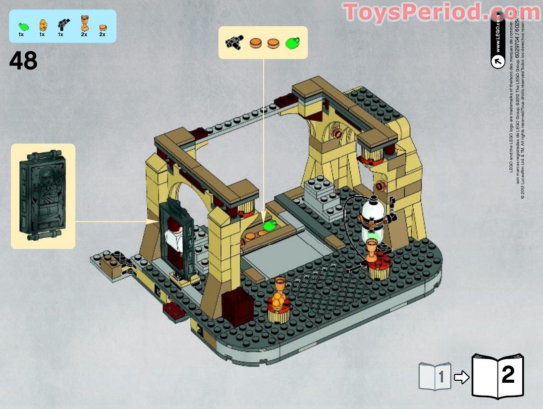 LEGO 9516 Jabba's Palace Instructions and Parts List