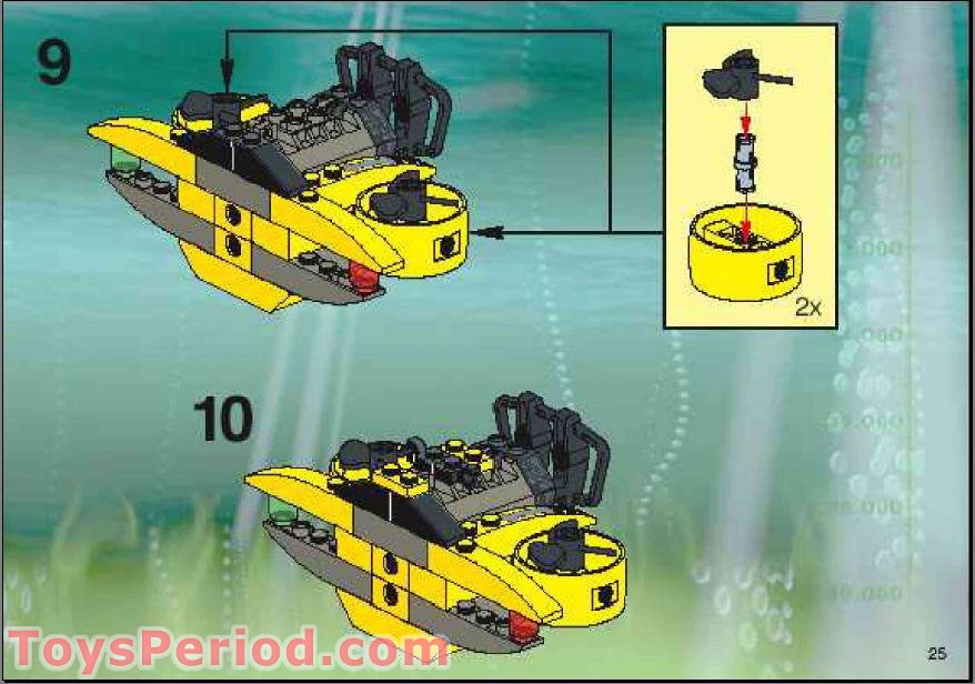 LEGO 4794 Alpha Team Command Sub Instructions and Parts List