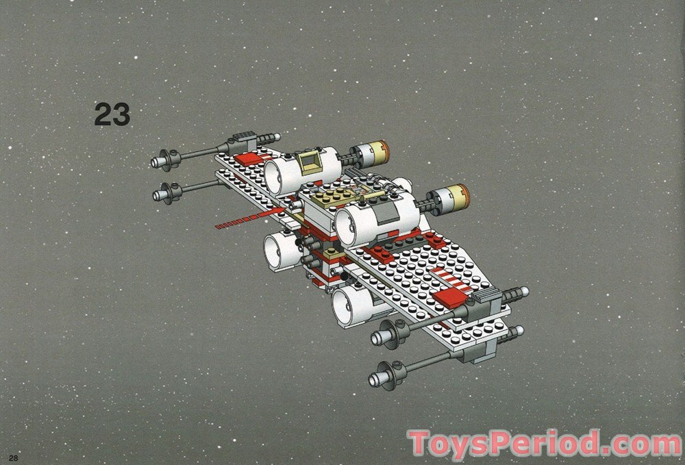 LEGO 6212 X-Wing Fighter Instructions and Parts List