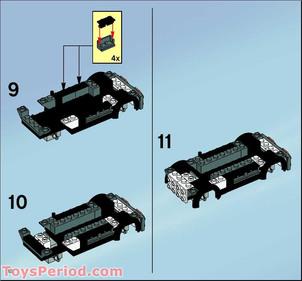 LEGO 7781 The Batmobile: Two-Face's Escape Instructions and Parts List