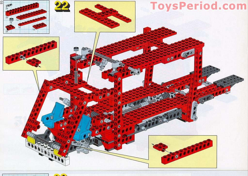 LEGO 8872 Forklift Transporter Instructions and Parts List