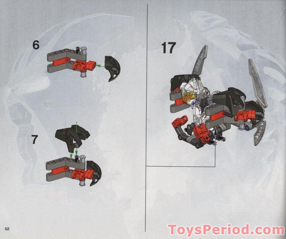 LEGO 8596 Takanuva Instructions and Parts List
