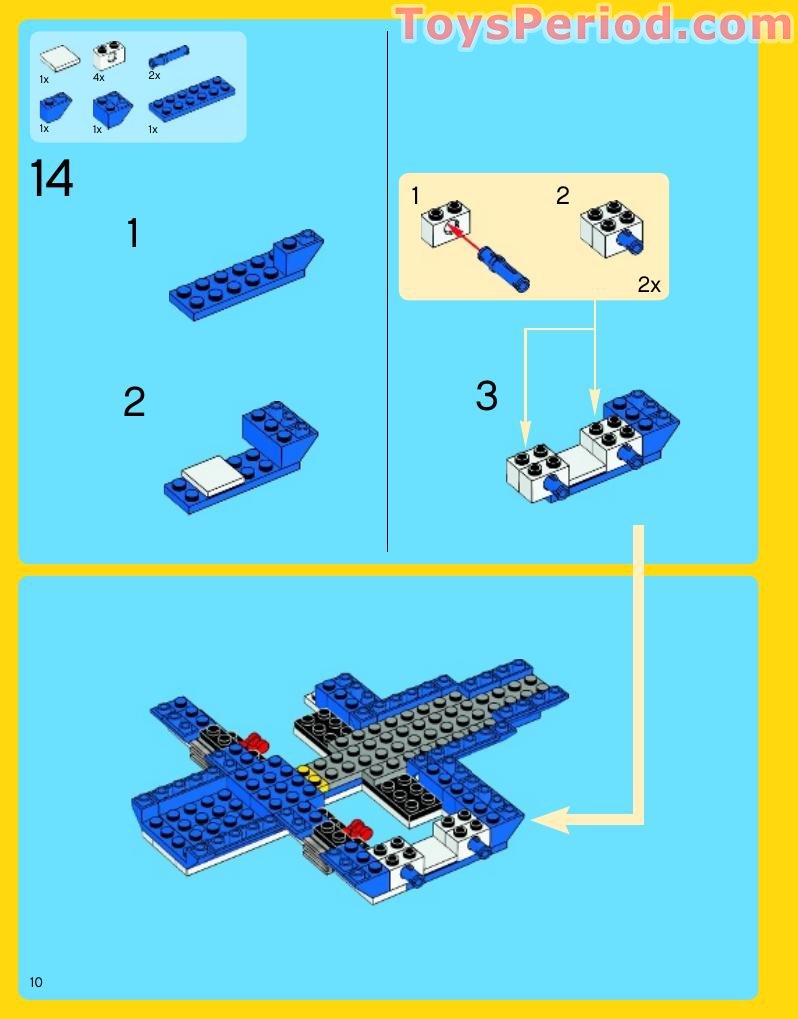 LEGO 31011 Aviation Adventures Instructions and Parts List