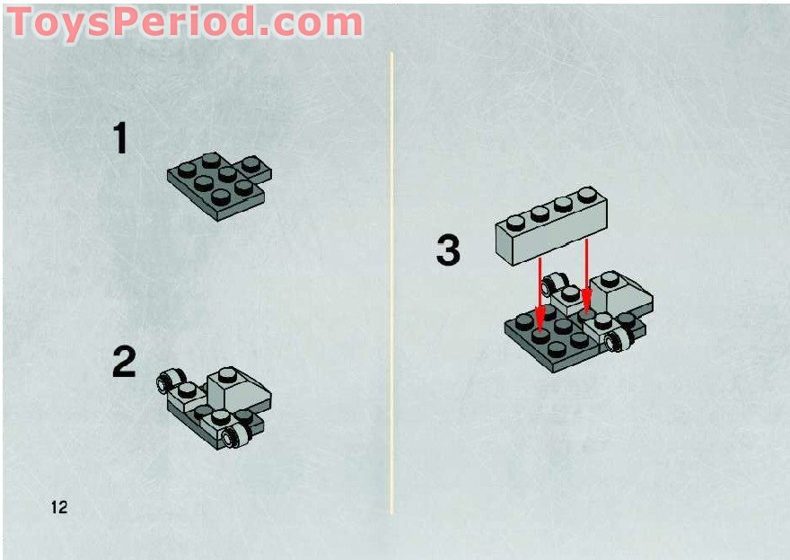 LEGO 20007 Mini Republic Attack Cruiser Instructions and Parts List