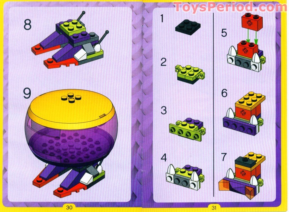 LEGO 4338 Monster Pod Instructions and Parts List