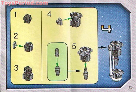 LEGO 4491 Mini Trade Federation MTT Instructions and Parts List
