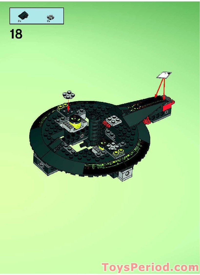 LEGO 7691 ETX Alien Mothership Assault Instructions and Parts List