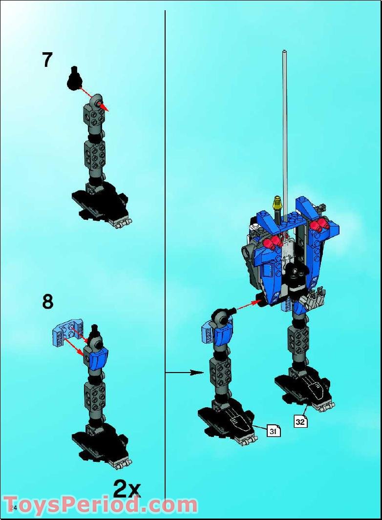 LEGO 7709 Sentai Fortress Instructions and Parts List
