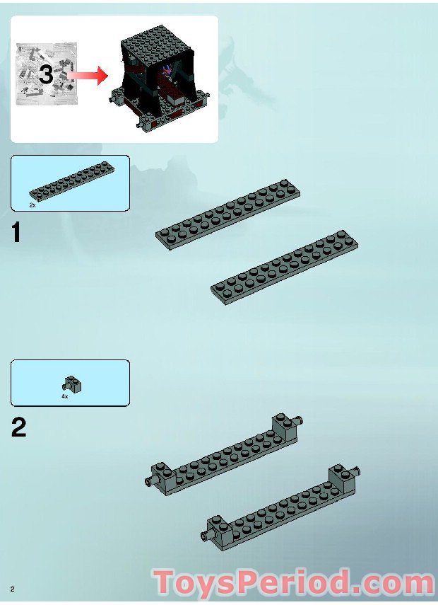 LEGO 7037 Tower Raid Instructions and Parts List