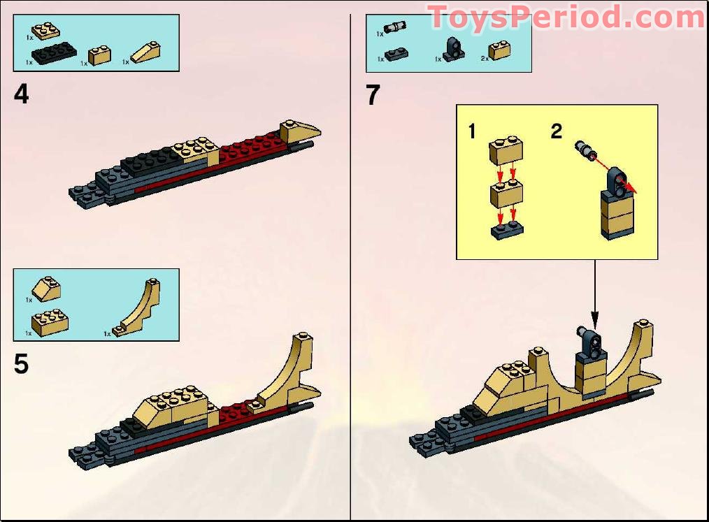 LEGO 7298 Dino Air Tracker Instructions and Parts List