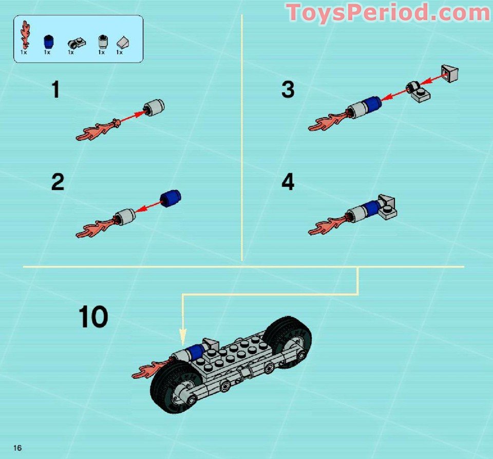 LEGO 8632 Mission 2: Swamp Raid Instructions and Parts List