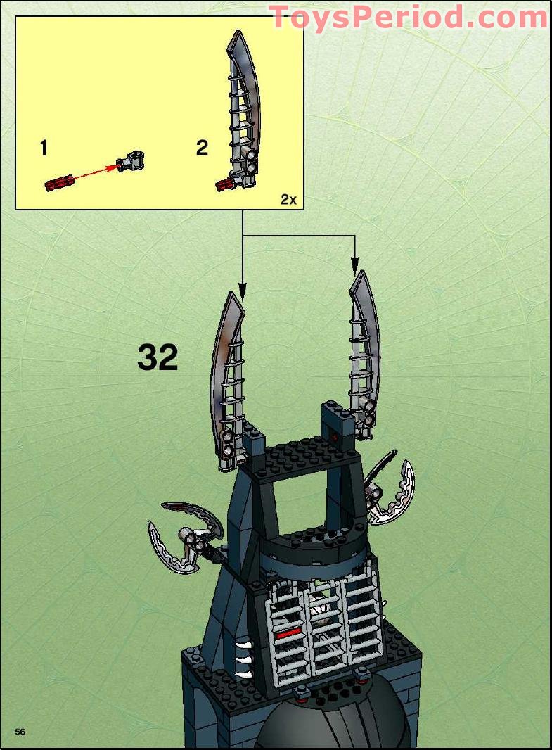LEGO 8758 Tower of Toa Instructions and Parts List