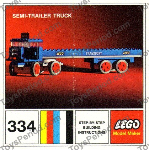 LEGO 334 Truck with Flatbed Instructions and Parts List