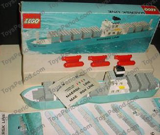 LEGO 1650 Maersk Line Promotional Set, Container Ship Parts List
