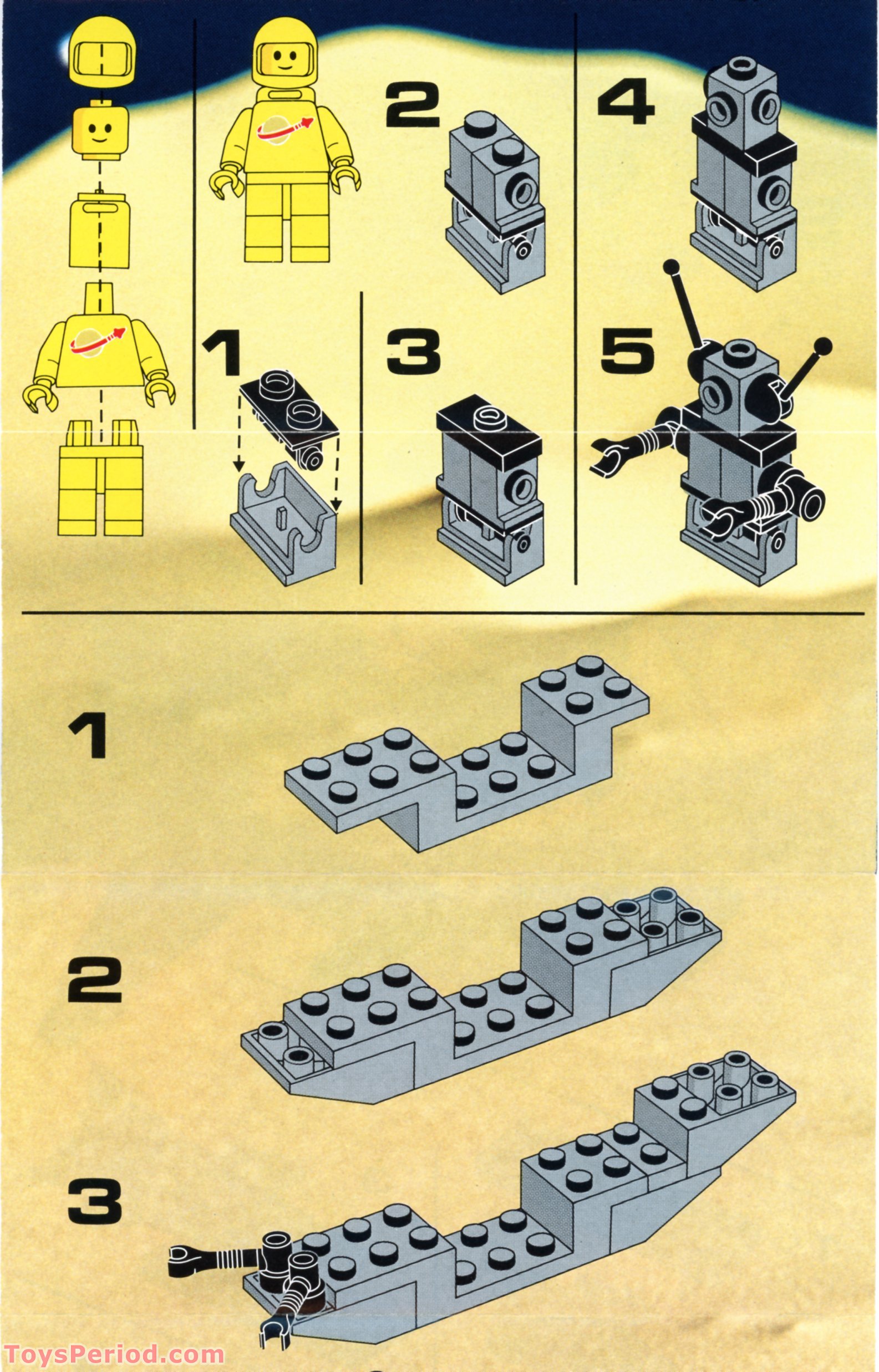 LEGO 6872 Lunar Patrol Craft Instructions and Parts List
