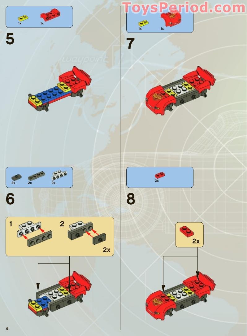 LEGO 8487 Flo's V8 Cafe Instructions and Parts List