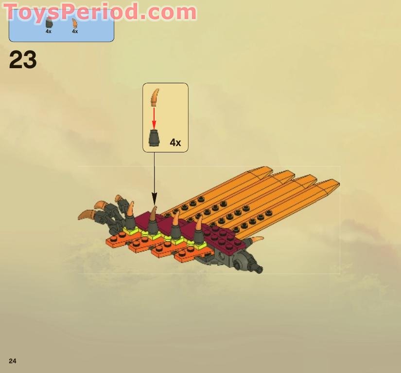 LEGO 2507 Fire Temple Instructions and Parts List