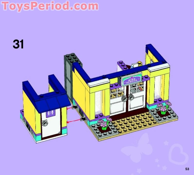 LEGO 41005 Heartlake High Instructions and Parts List