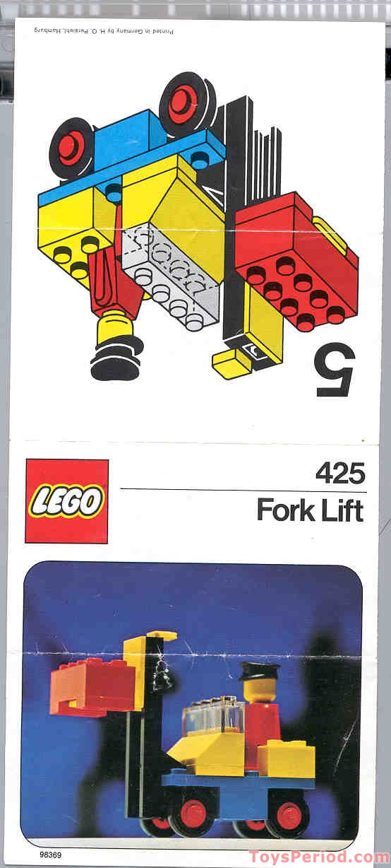LEGO 425 Fork Lift Instructions and Parts List