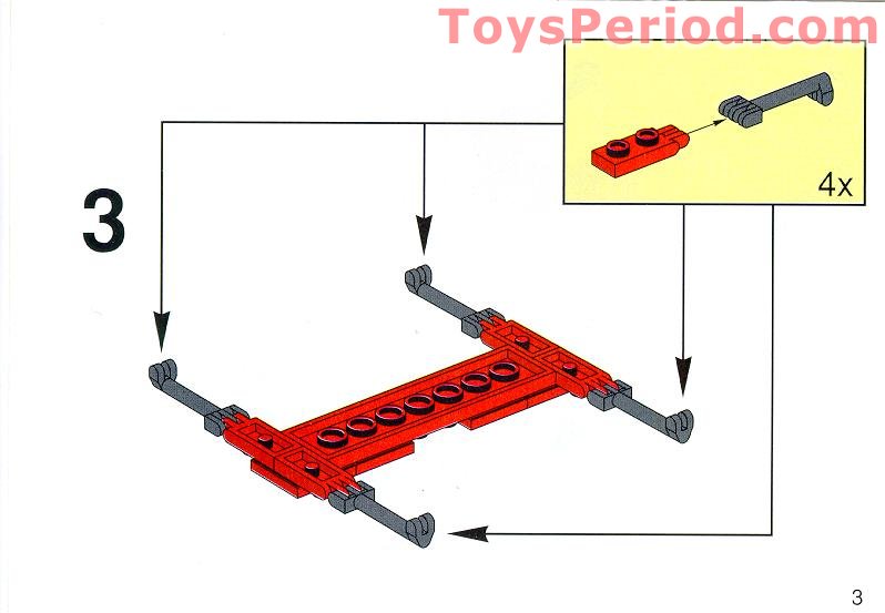 LEGO 4525 Road and Rail Repair Instructions and Parts List