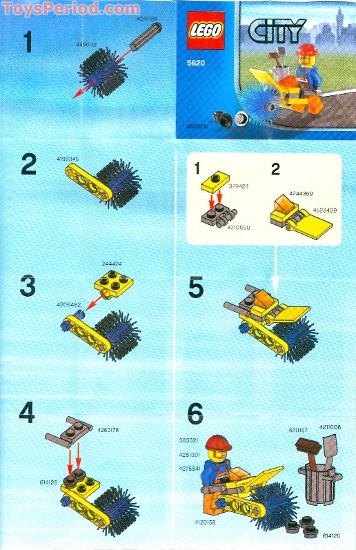LEGO 5620 Street Cleaner Instructions and Parts List