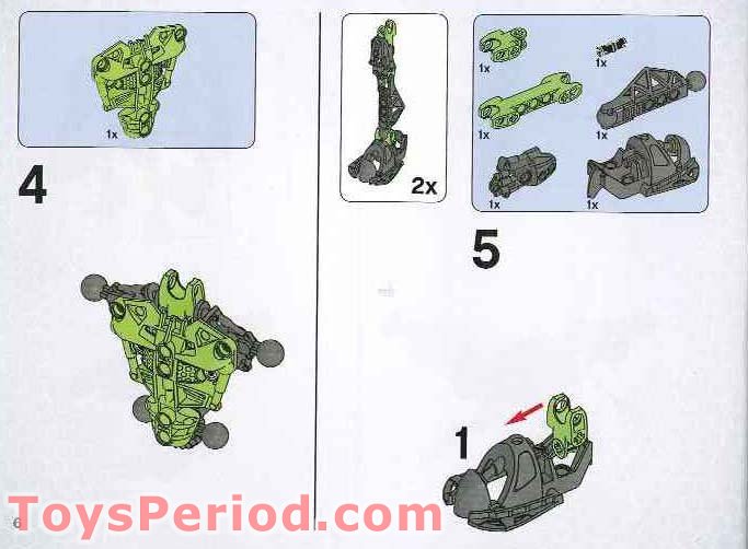 LEGO 8686 Toa Lewa Instructions and Parts List