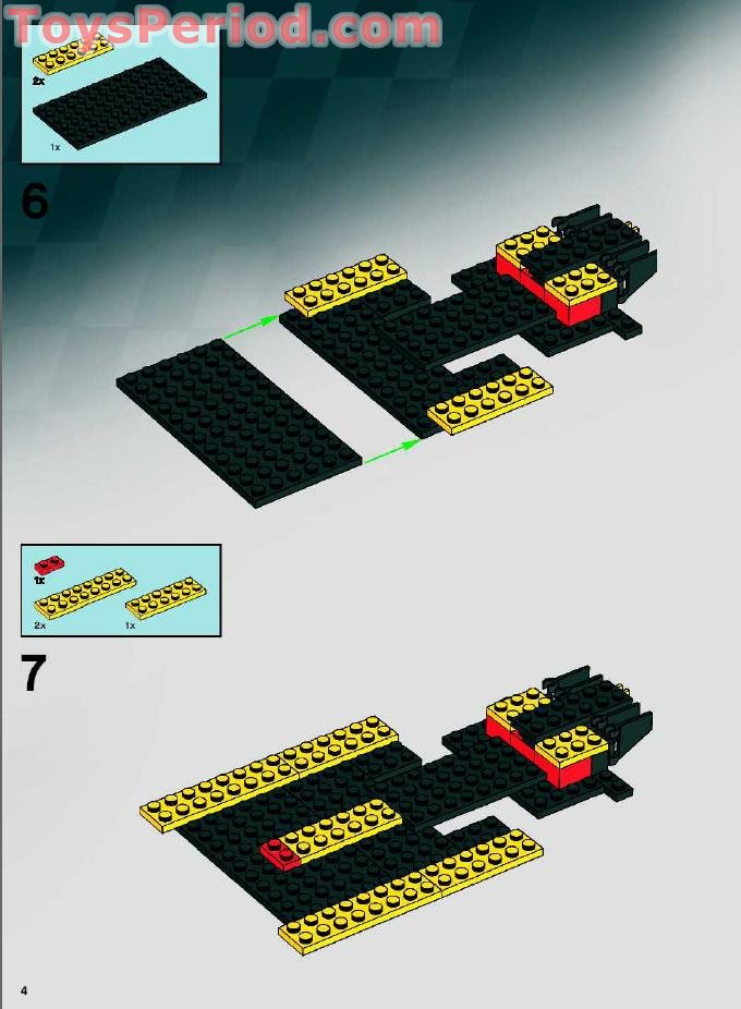 LEGO 8143 Ferrari 1:17 F430 Challenge Instructions and Parts List
