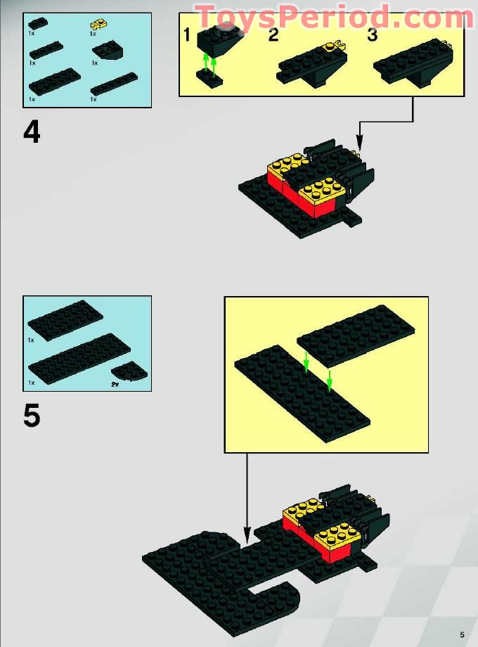 LEGO 8143 Ferrari 1:17 F430 Challenge Instructions and Parts List