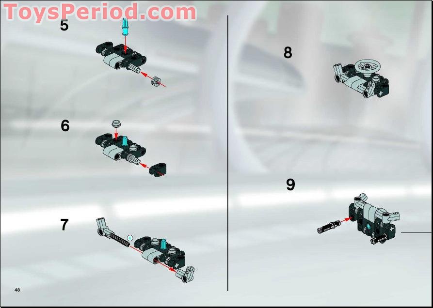 LEGO 8366 Supersonic RC Instructions and Parts List