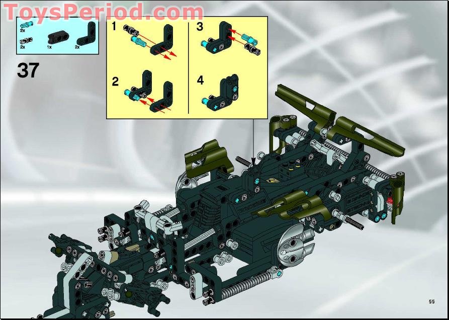 LEGO 8366 Supersonic RC Instructions and Parts List