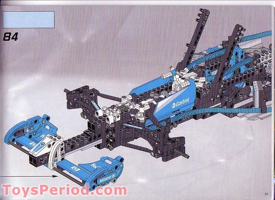 LEGO 8461 Williams F1 Team Racer Instructions and Parts List