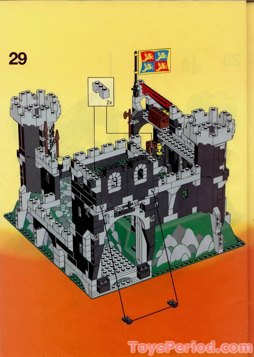 LEGO 6086 Black Knight's Castle Instructions and Parts List
