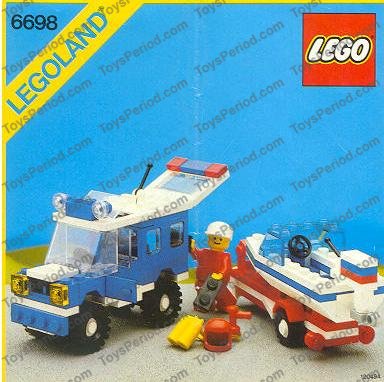 LEGO 6698 RV with Speedboat Instructions and Parts List