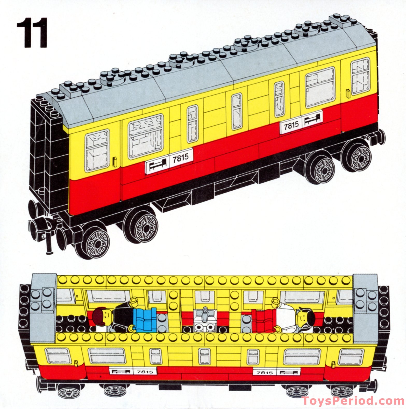 LEGO 7815 Sleeping Car Instructions and Parts List
