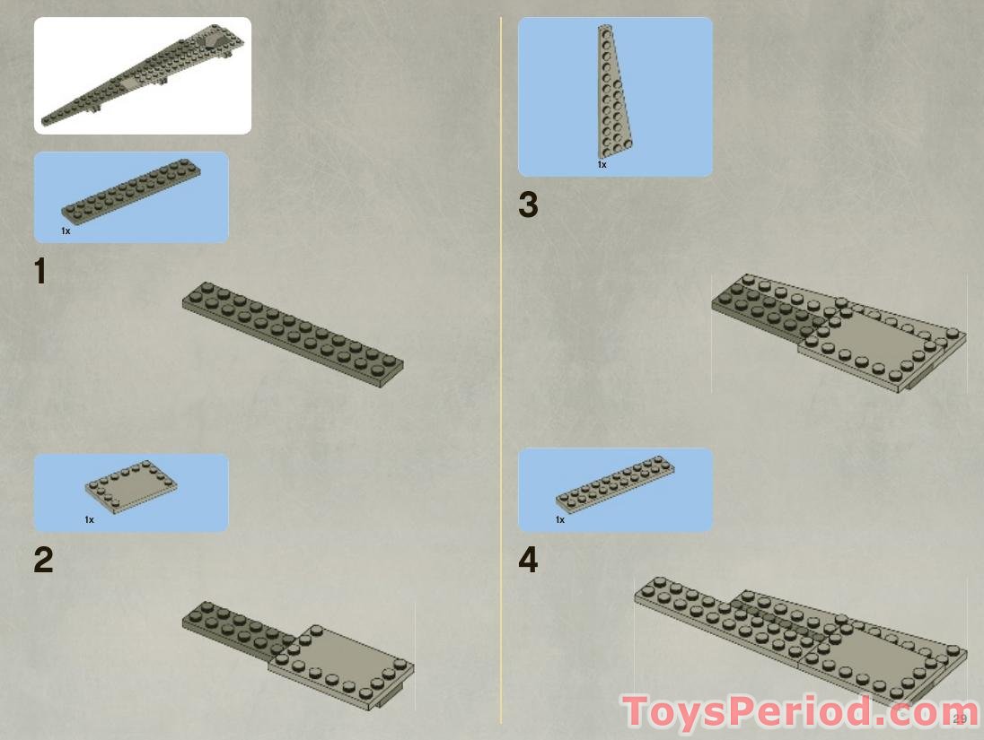 LEGO 7961 Darth Maul's Sith Infiltrator Instructions and Parts List